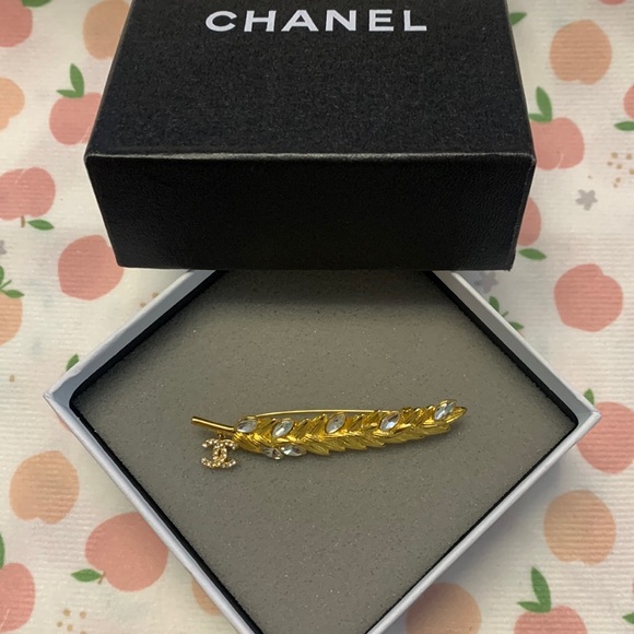 CHANEL | Jewelry | Chanel Wheat Ear Gold Brooch | Poshmark